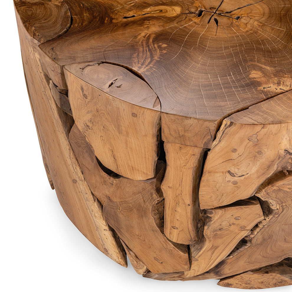 Rhea Teak Wood 32" Round Coffee Table– Chapin Furniture