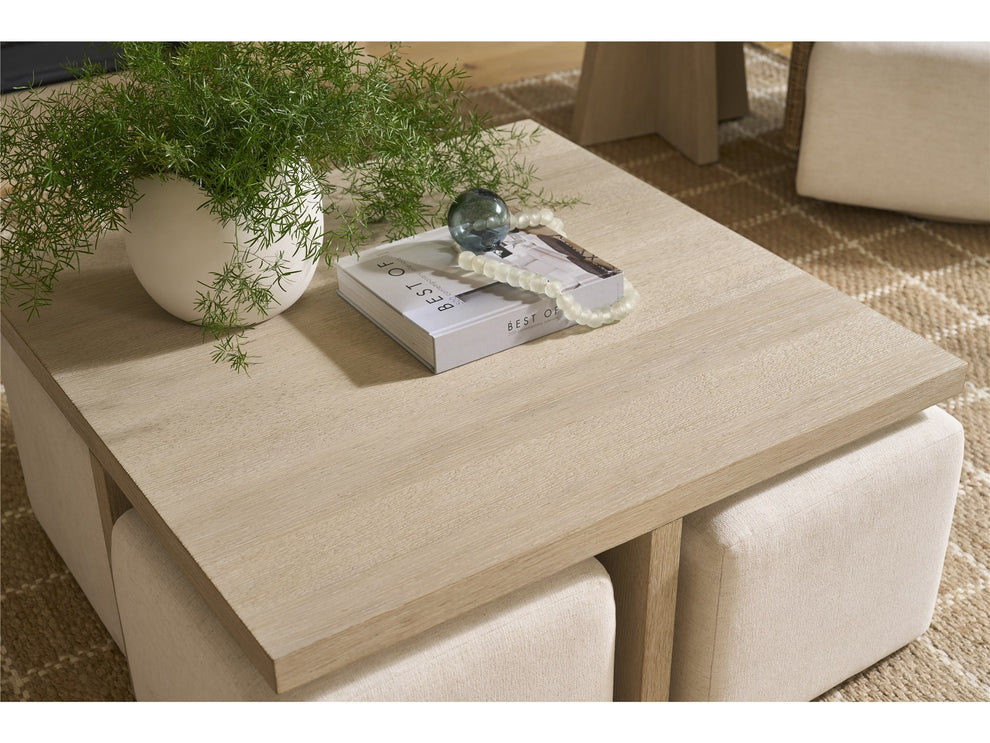 Oasis Coastal Living Dockside Cocktail Table With Ottomans | Chapin ...