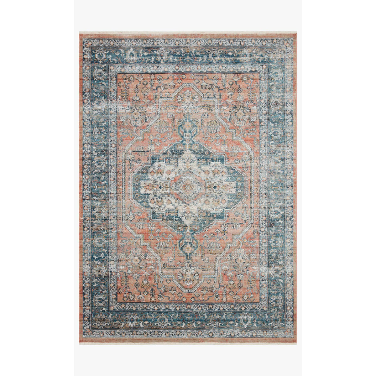 Magnolia Home Elise Coral/Blue Rug | Chapin Furniture
